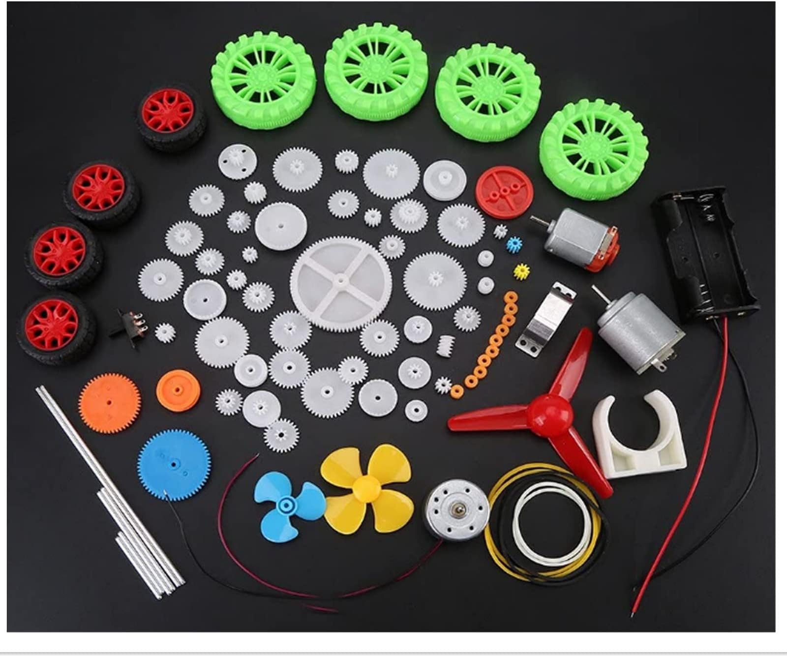Plastic Gear Kit,Toy Gear Set,Car DIY Accessories Motors Worms Belts ...