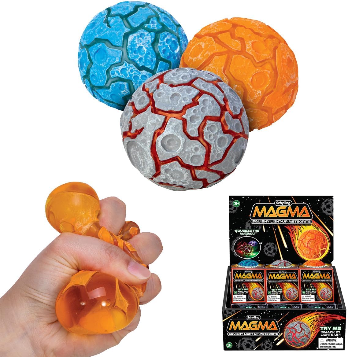 Amazon.com: Schylling NeeDoh Magma - Sensory Squeeze Toy - Lights Up ...
