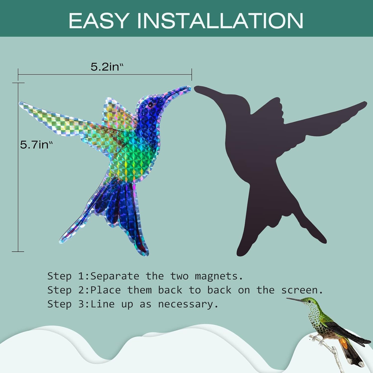 Buy Hummingbird Magnetic Screen Saver,Decorative Screen Door Magnets ...