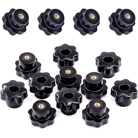 Amazon.com: Swpeet 15Pcs M4 7 Star Through Hole Knob Female Thread Nut ...