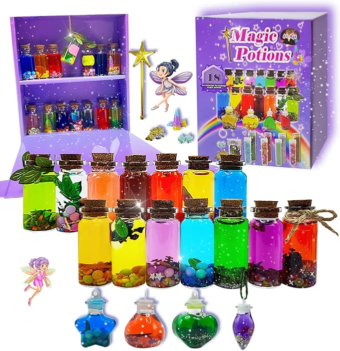 Amazon.com: AWZNG Fairy Magic Potion Kit for Kids,18pcs Bottles Magic ...