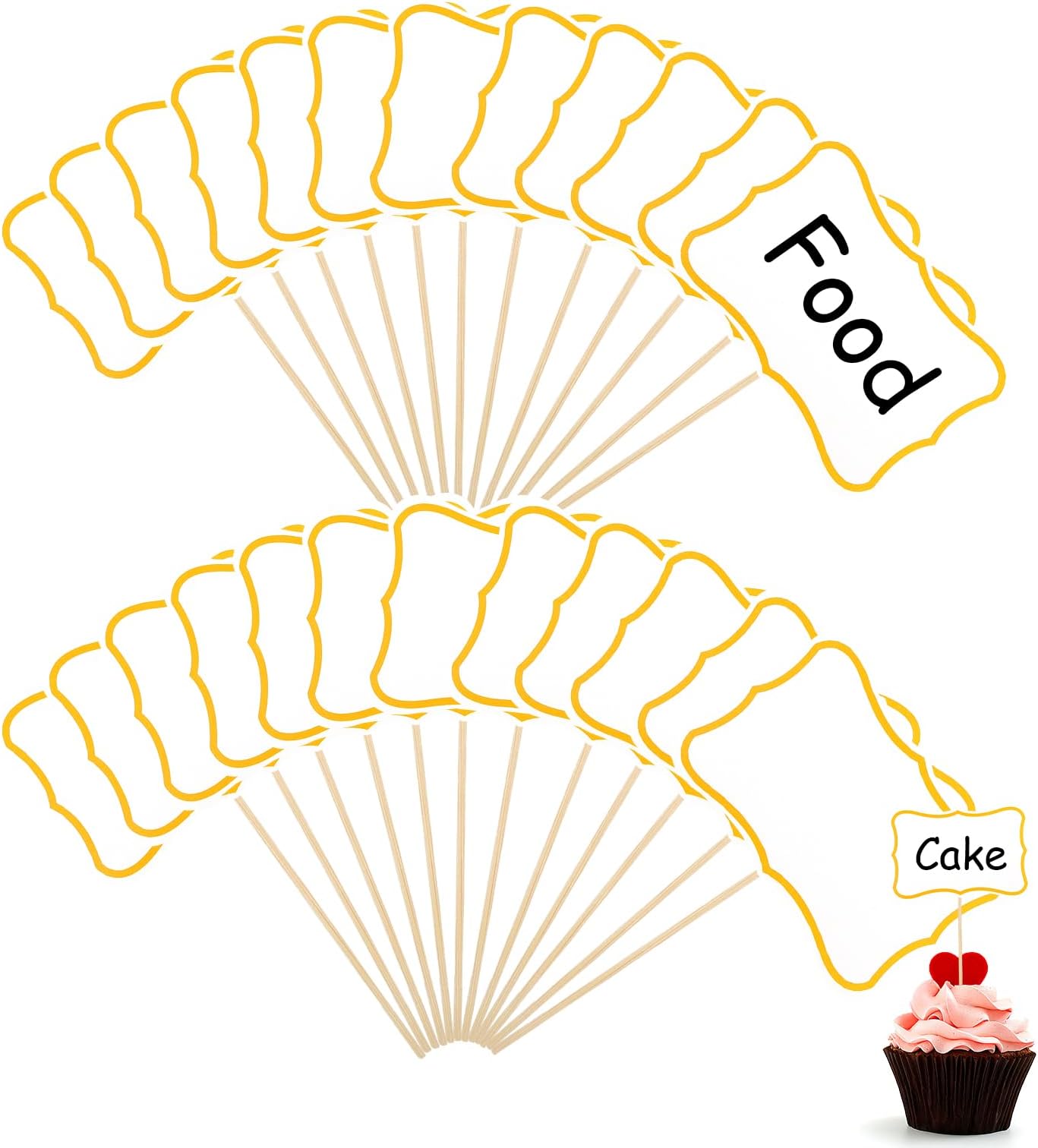 56Pcs Food Labels for Buffet, Mini Chalkboard Signs Party Food Flags ...