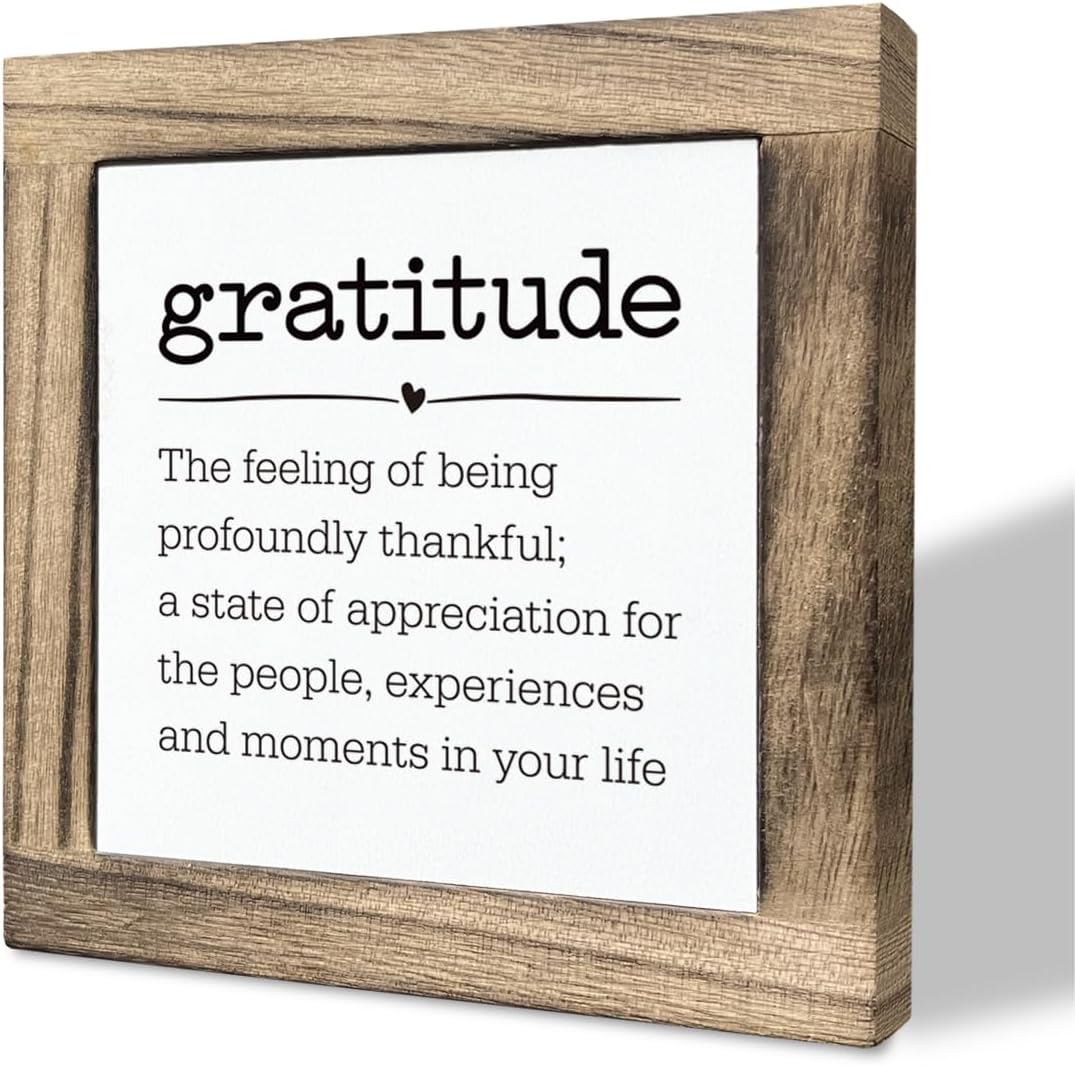 Amazon.com: Inspirational Sign, Box Wood Plaques Desk Décor, Rustic ...