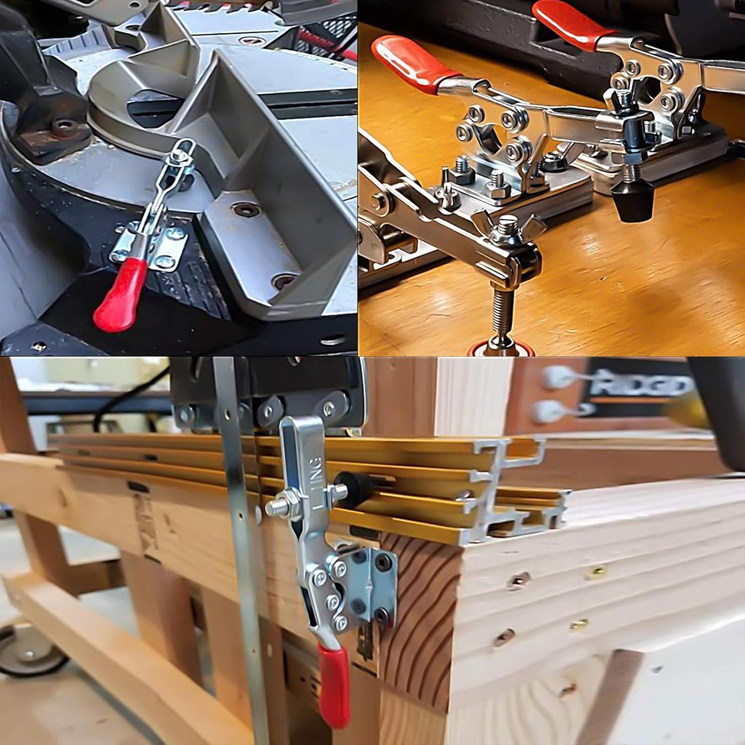 GH-201-B - Lot de 4 sauterelles à serrage vertical avec base ...