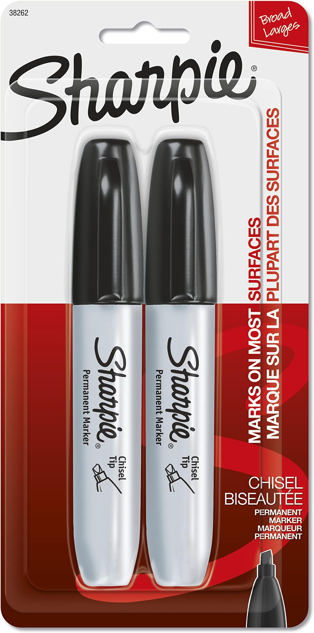 Sharpie Permanent Markers, Chisel Tip, Black, 2 Count : Amazon.ca ...