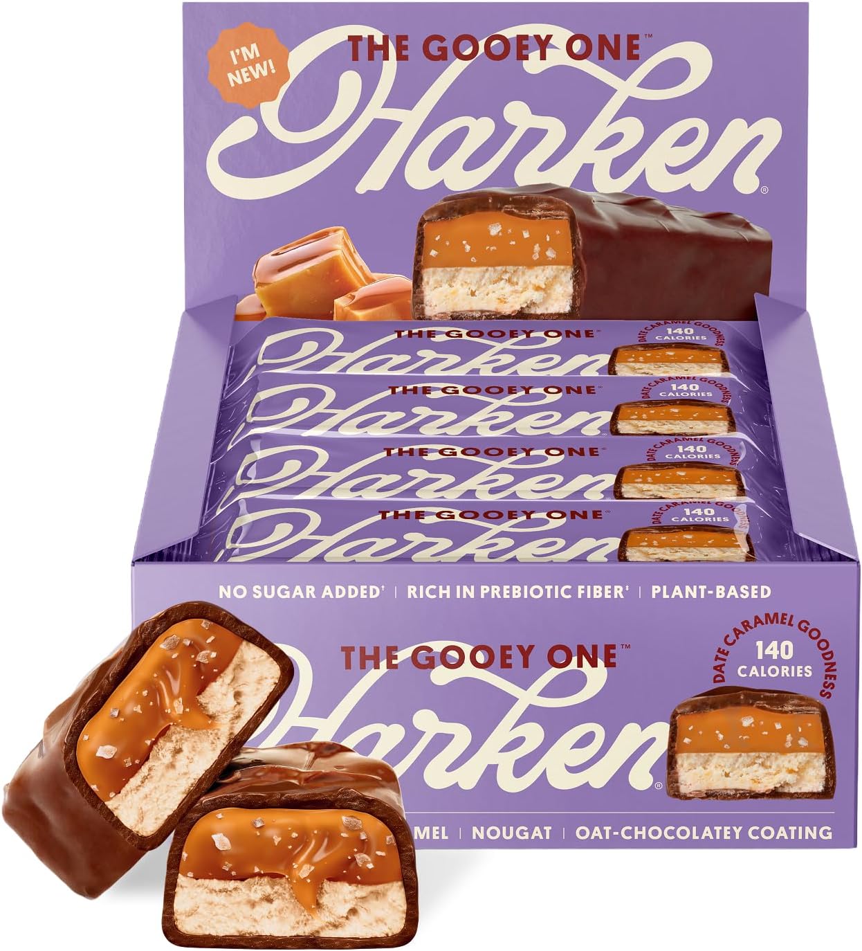 Amazon.com : Harken Sweets - The Gooey One Candy Bar: Salted Caramel ...