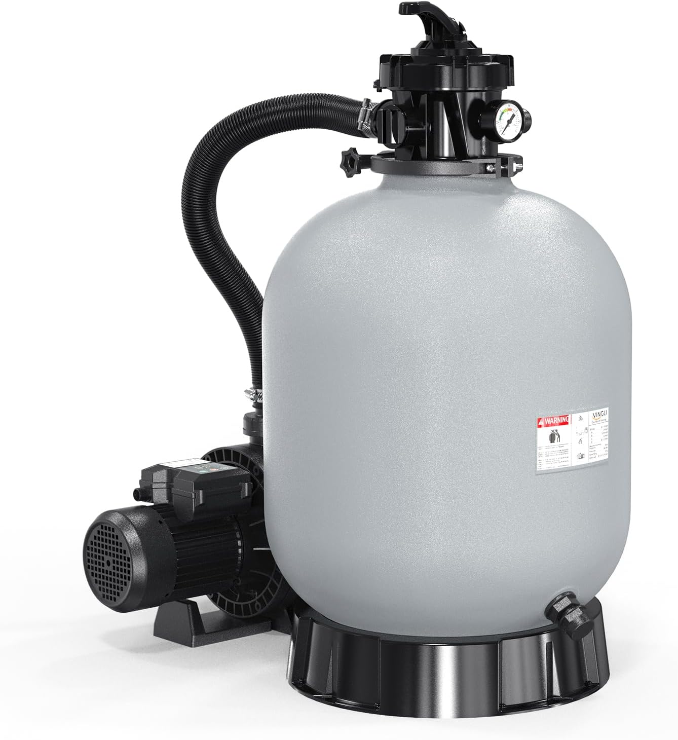 Amazon.com : VINGLI Sand Pool Filter 19in Tank with A 1HP Pump 115V ...