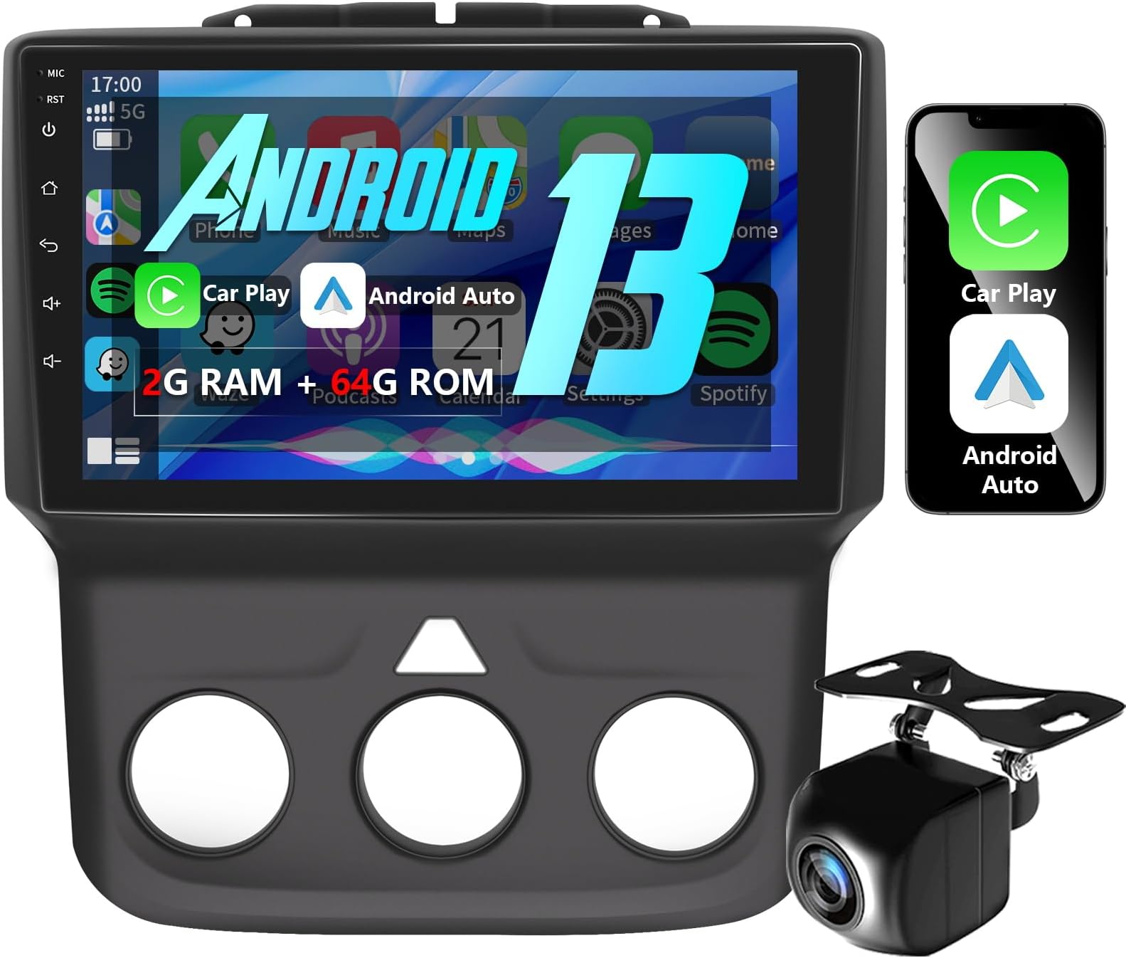 Amazon.com: CZSWCH Qualcomm Android 13 Car Radio for Ram 1500 2500 3500 ...