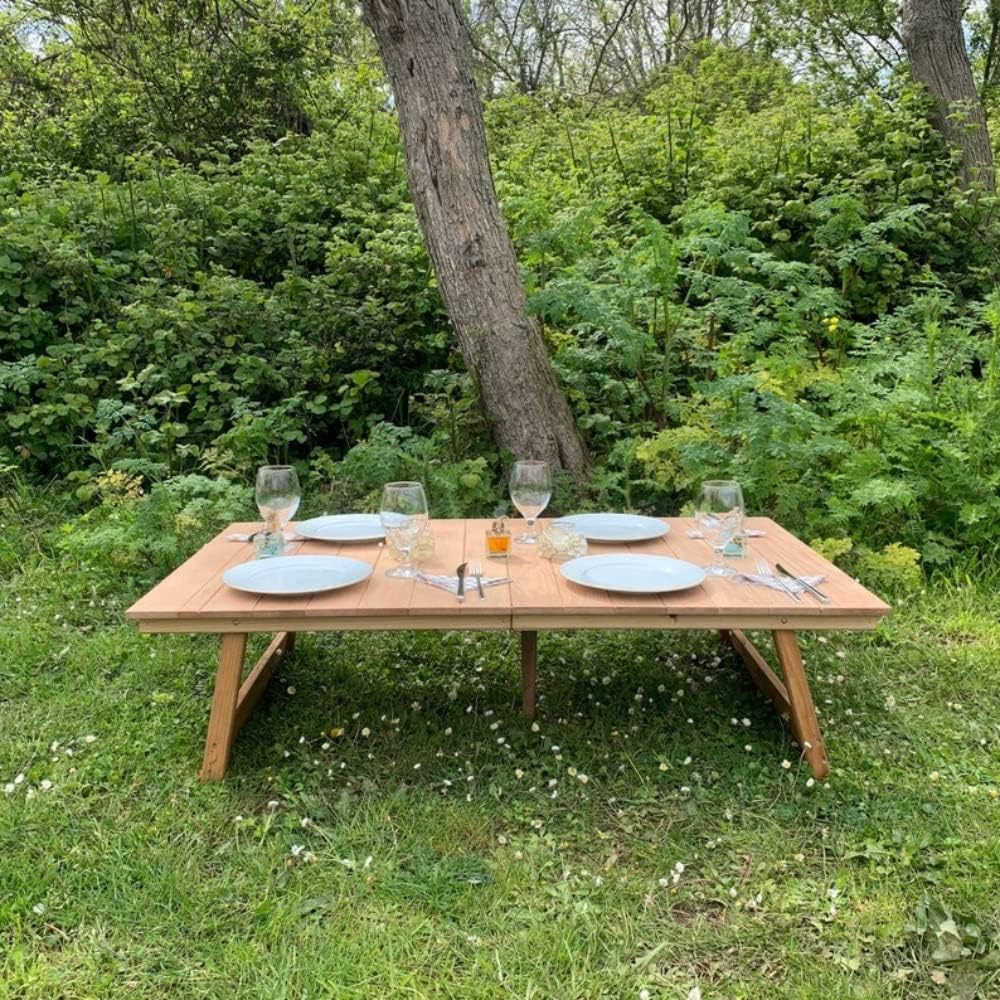 Amazon.com : SEJAS Boho Picnic Table (28 X 48,13.0" H),Handmade Folding ...