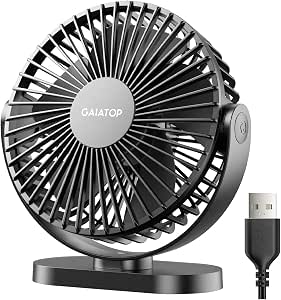 Amazon.com: Gaiatop USB Desk Fan, 5.5 Inch Small Quiet Powerful 3 ...