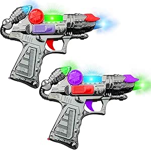 Amazon.com: ArtCreativity Ranger Hand-Gun Toy Set with Flashing Lights ...