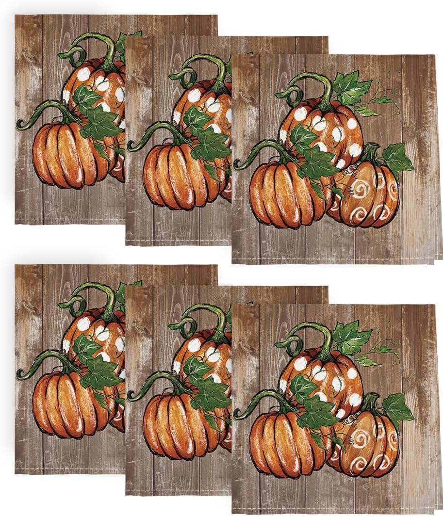 Amazon.com: Horaldaily Fall Cloth Napkins 18 x 18 Inch, Thanksgiving ...