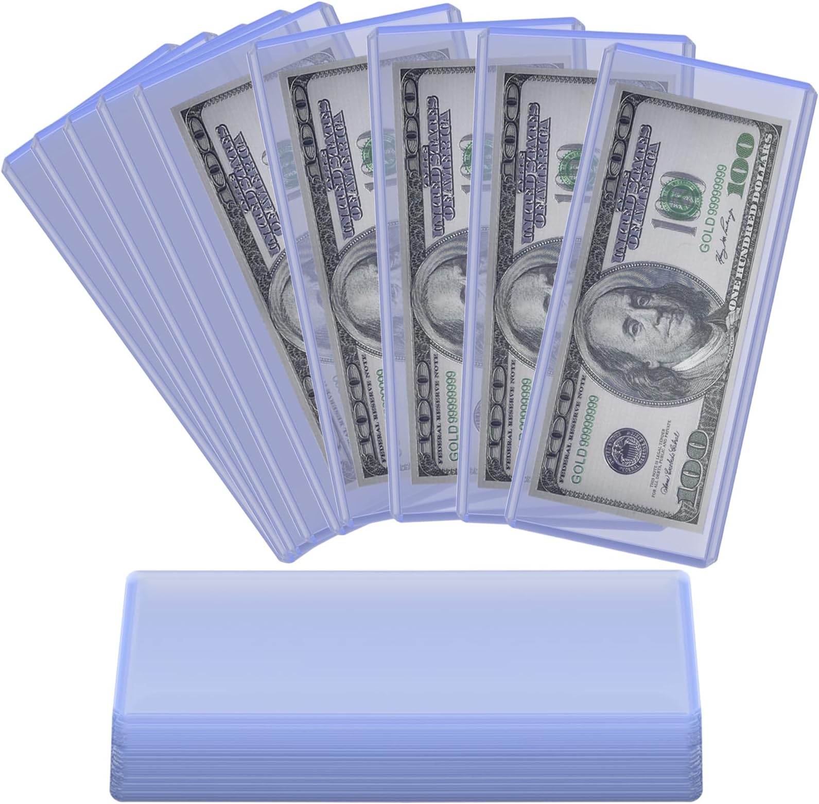 Amazon.com : 20PCS Dollar Bill Sleeves Currency Money Holder Hard Coin ...