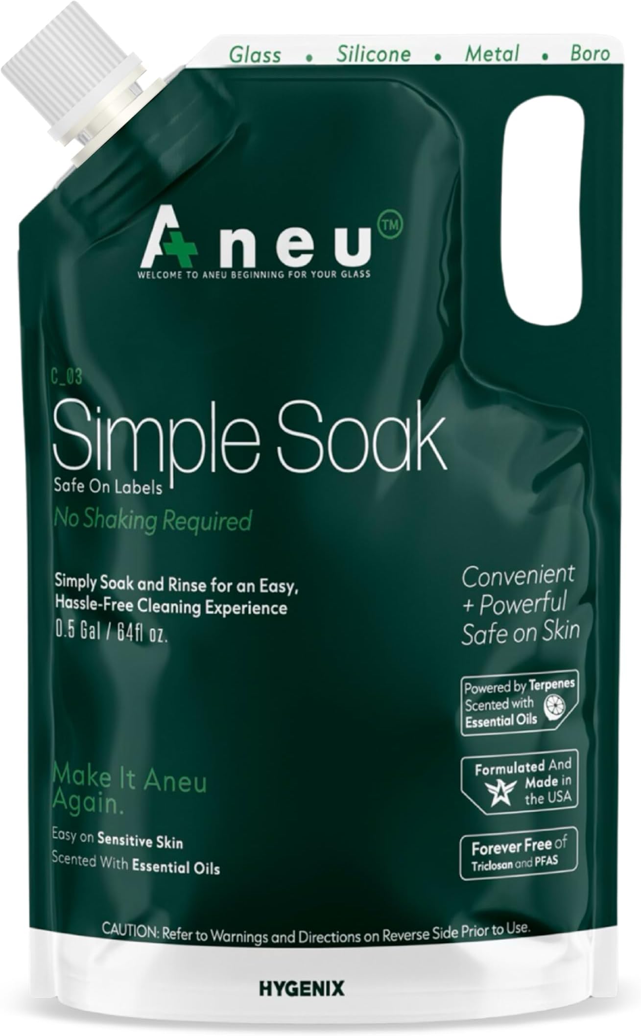 Amazon.com: Aneu Simple Soak 32oz – Soak & Rinse Formula | Easily ...