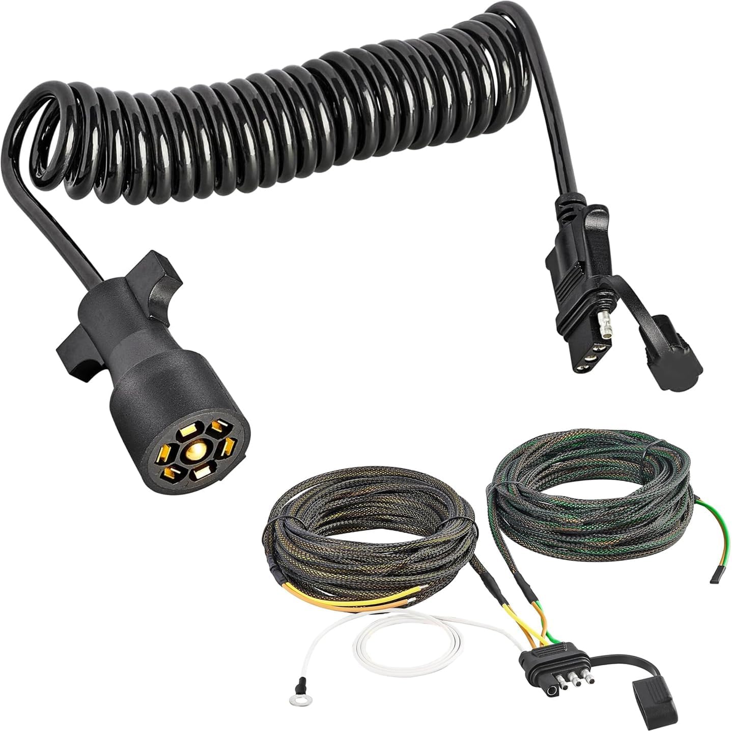 Amazon.com: Oyviny 7-Pin RV Blade to 4 Pin Flat Trailer Plug Adapter 10 ...