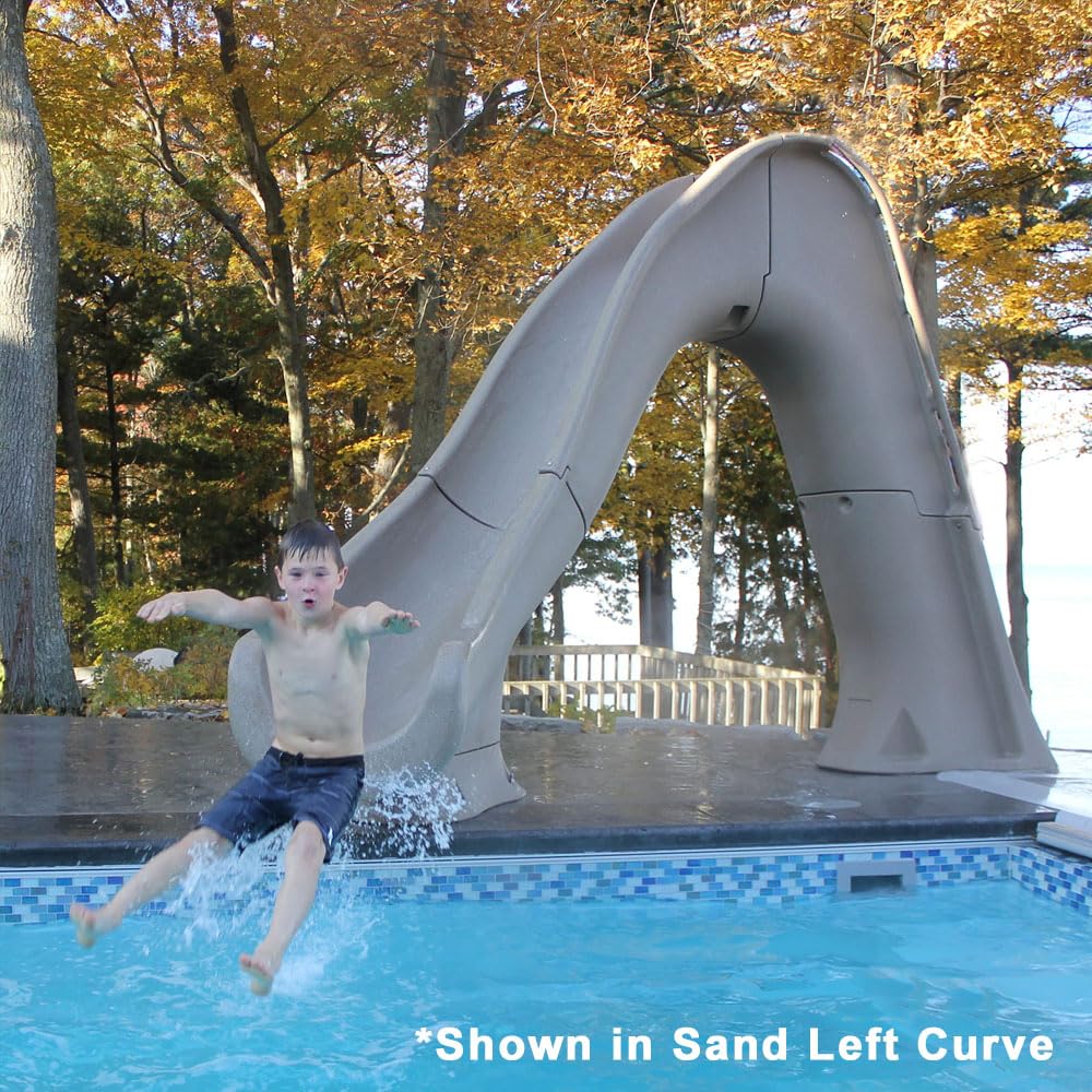 Inground Pool With Slide Diving Slides And Diving Boards — Wind Surf