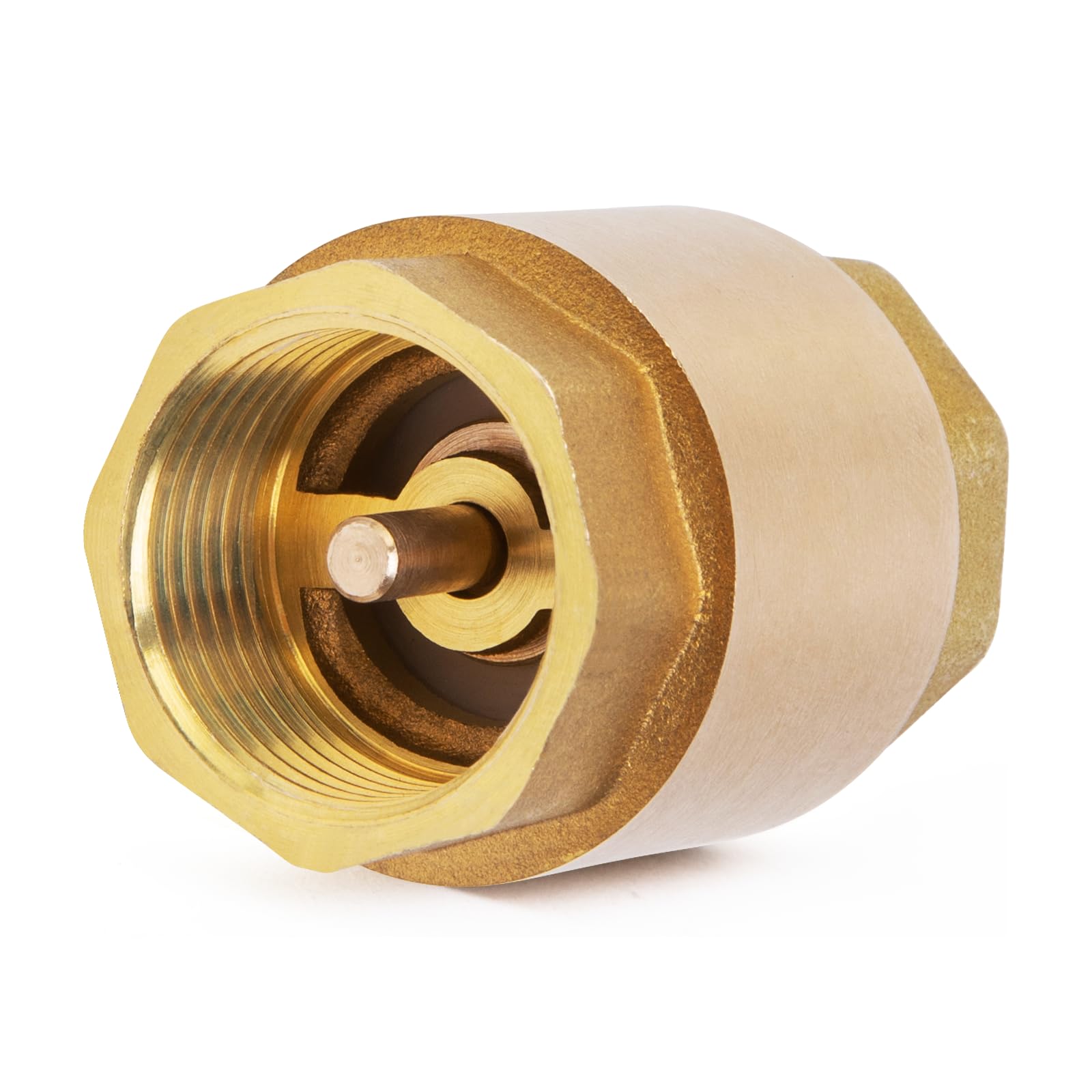 Snapklik.com : ChillWaves Brass In-Line Spring Check Valve DN32 1-1/4 ...