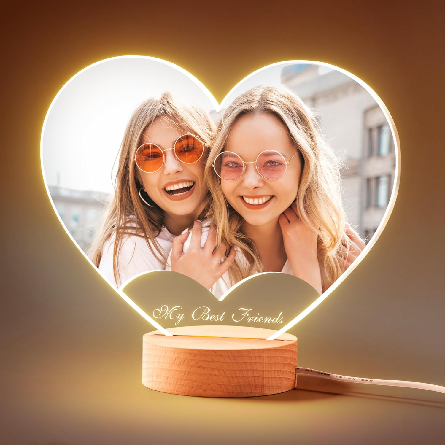 Amazon.com: Easycosy Custom Acrylic Picture Frame Light Personalized ...