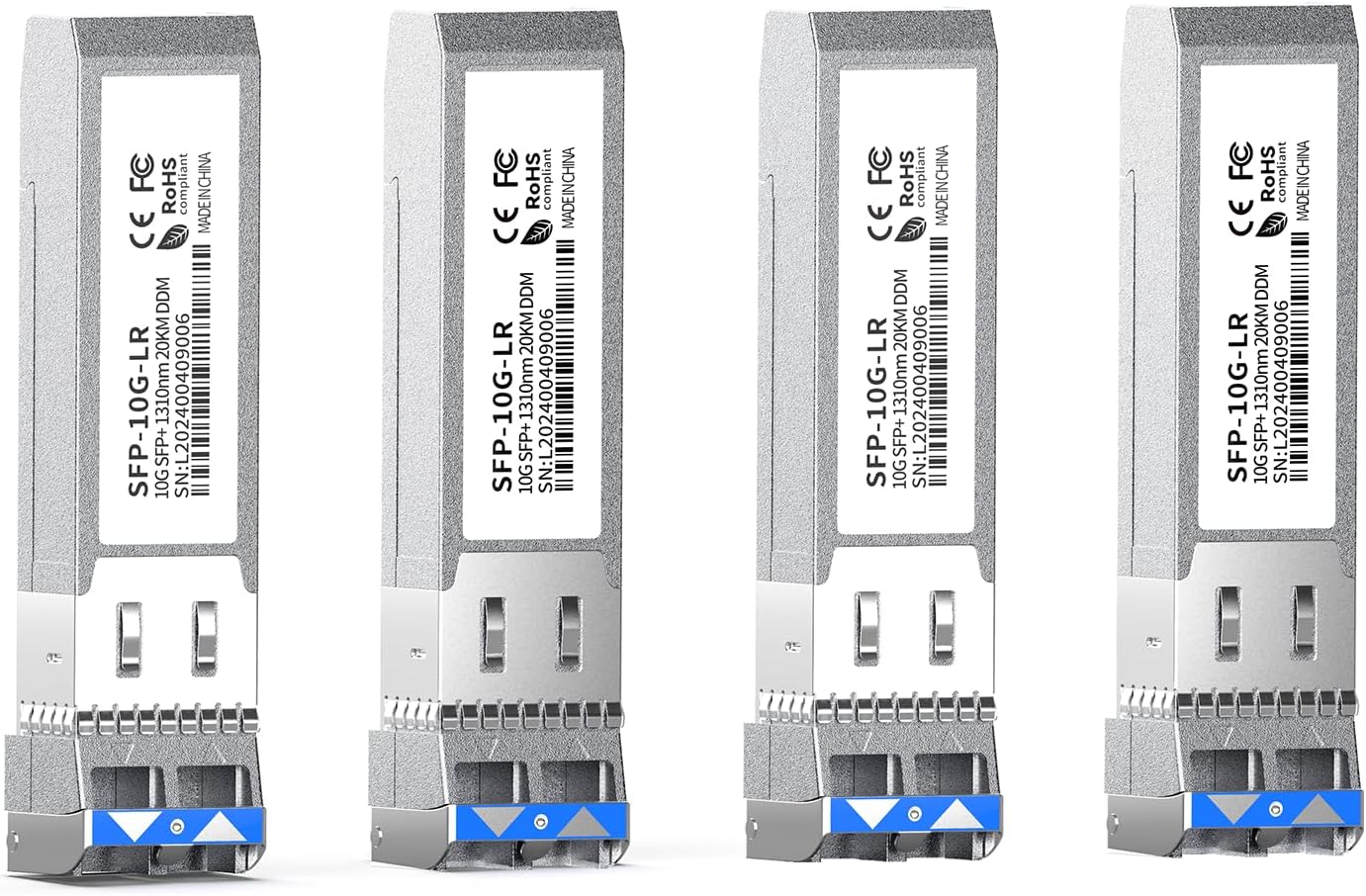 Amazon.com: 4Pack SFP+ LC 10GBase-LR Transceiver - 10G Single Mode ...