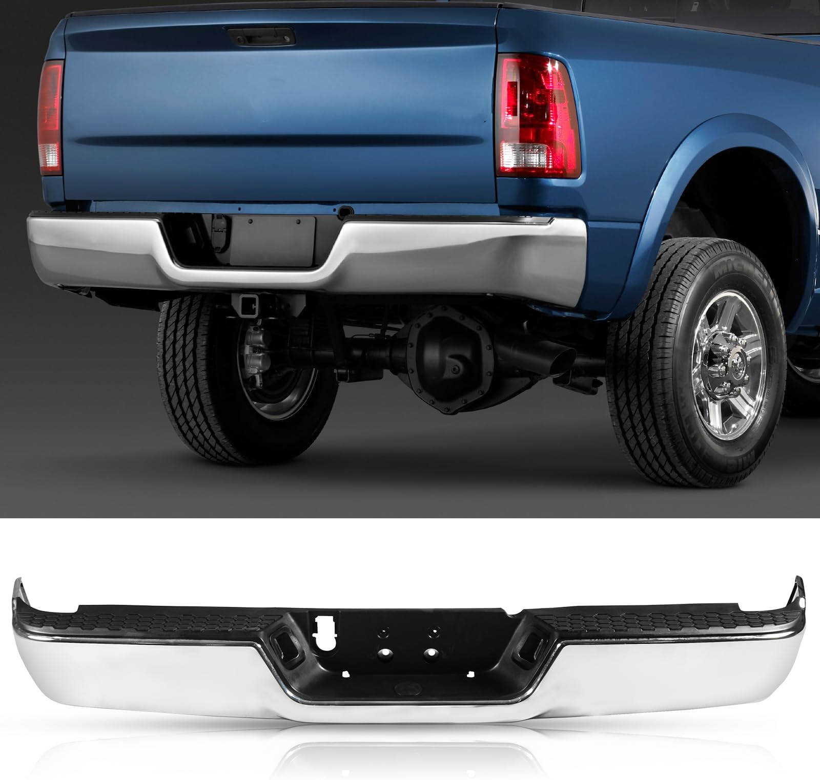 Amazon.com: BUMPERS THAT DELIVER - Chrome, Steel Rear Step Bumper ...