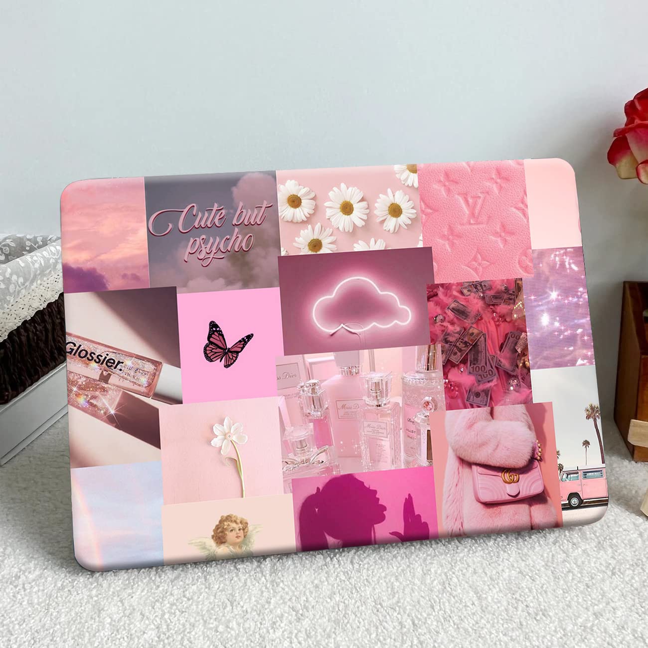 ISEE 360® Pink Abstract Laptop Skin Vinyl Stickers for All Laptop ...