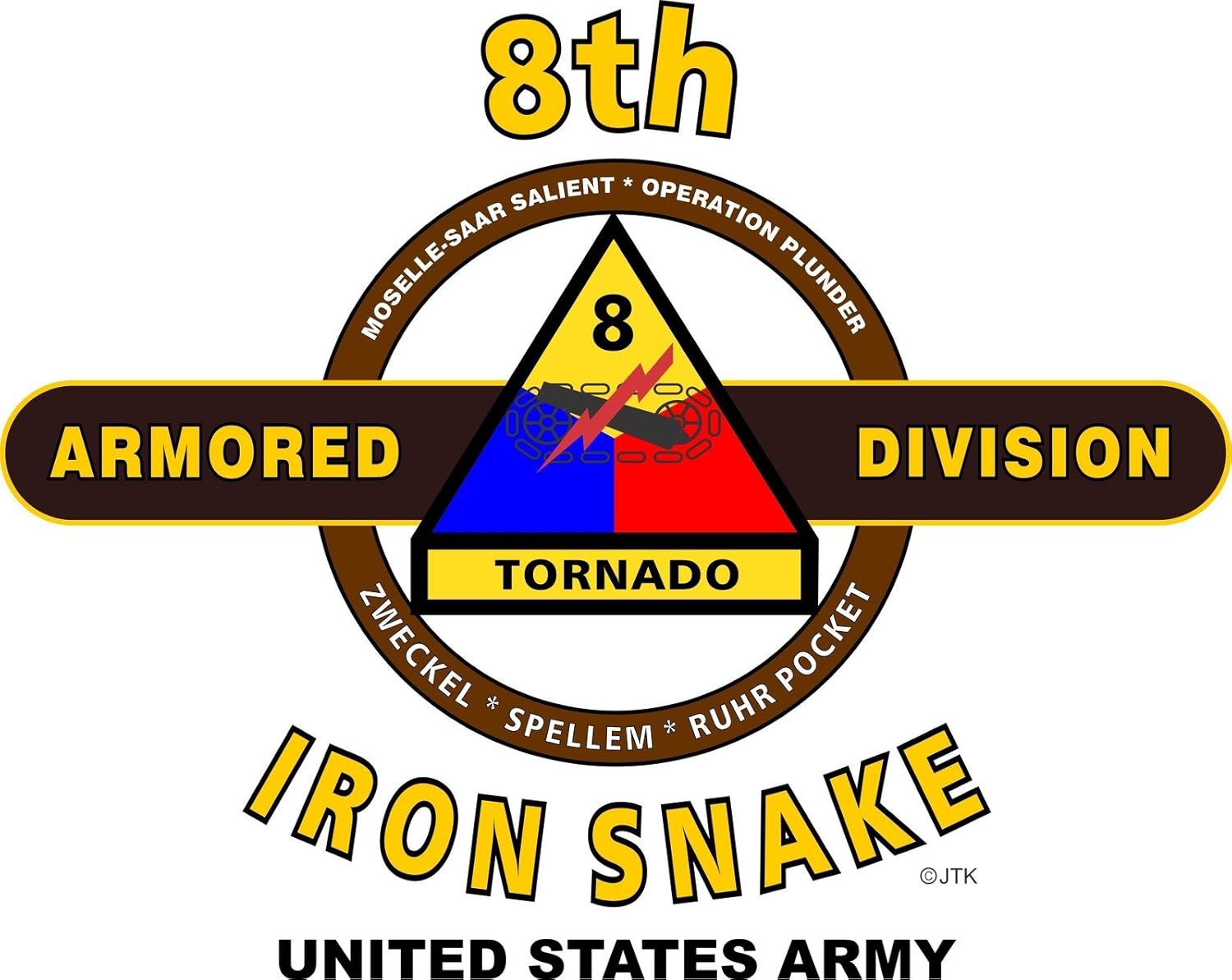 Amazon.com: 8TH ARMORED DIVISION* IRON SNAKE * U.S. MILITARY CAMPAIGNS ...