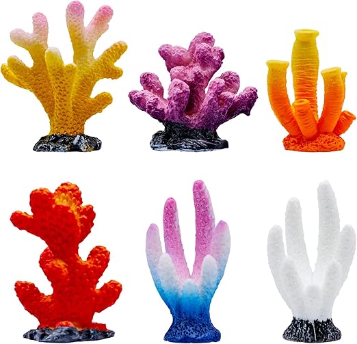 Amazon.com: BLLREMIPSUR 6 PCS Mini Coral Decor Fish Tank, Multicolor ...
