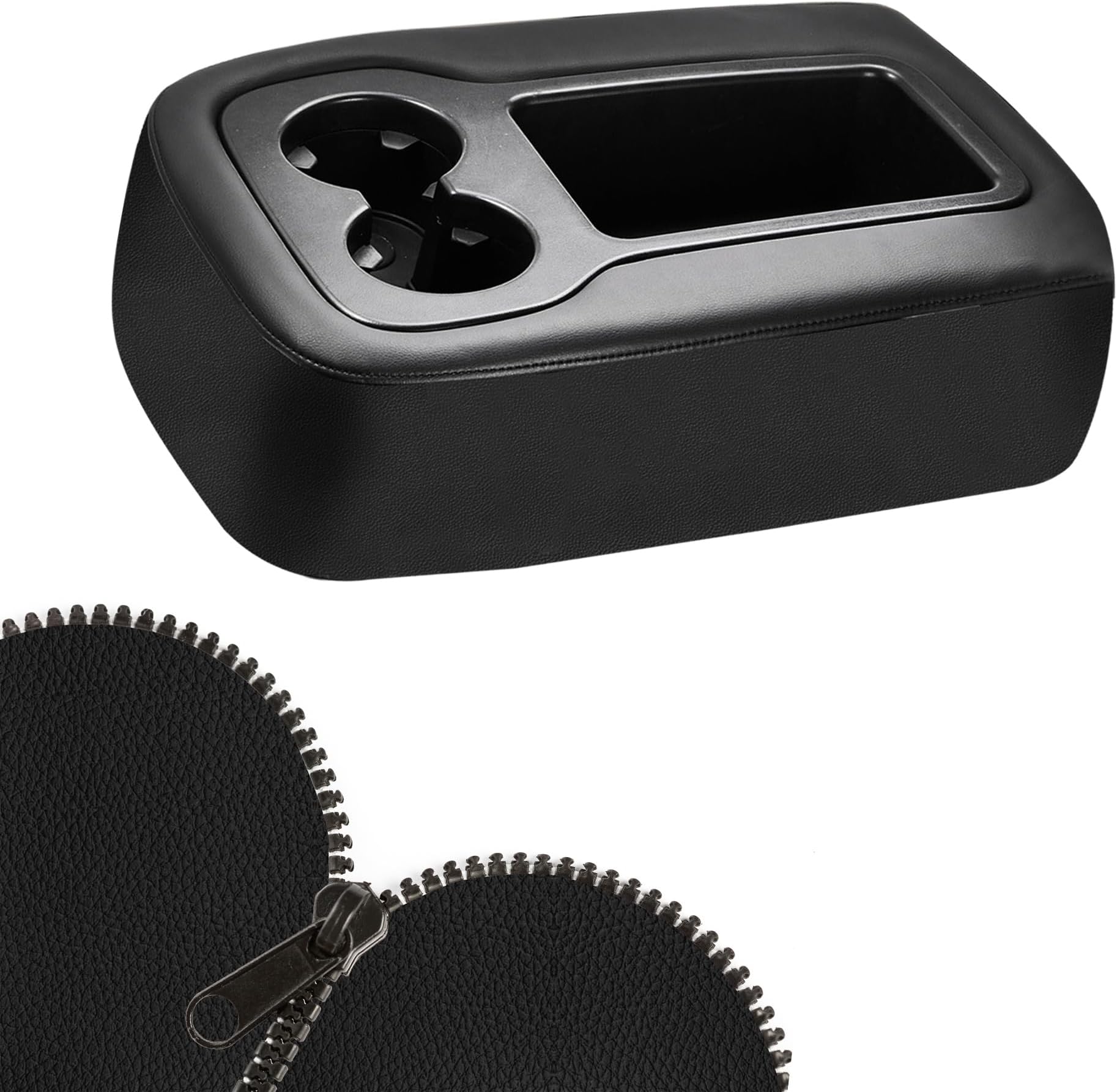 Amazon.com: runfider Black Center Console Cover with Zipper Design Jump ...