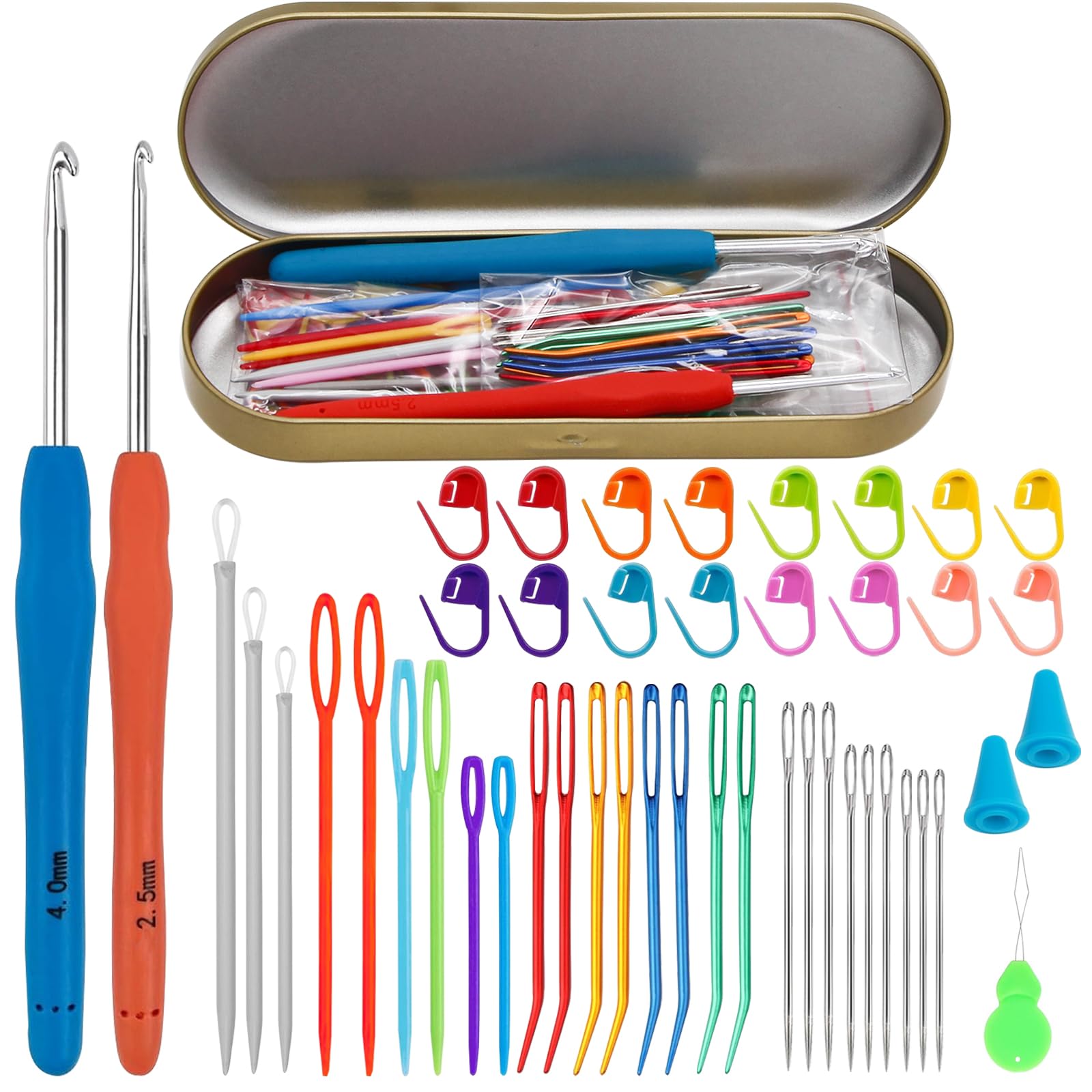 Amazon.com: EuTengHao 65Pcs Assorted Yarn Needles Set, Bent Tapestry ...