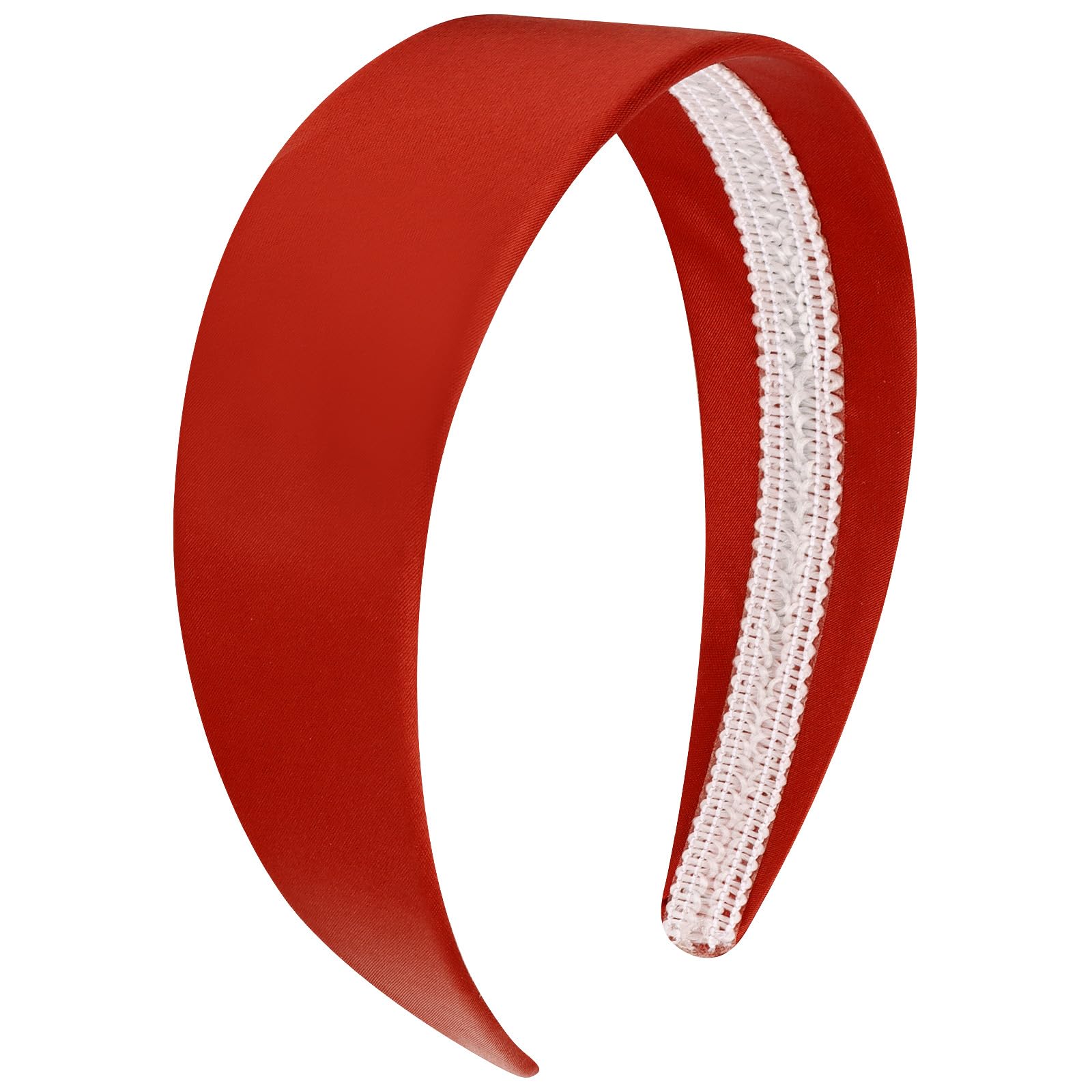 Amazon.com : VELSCRUN Bright Red Headband for Women Girls 1.6 Inch Wide ...