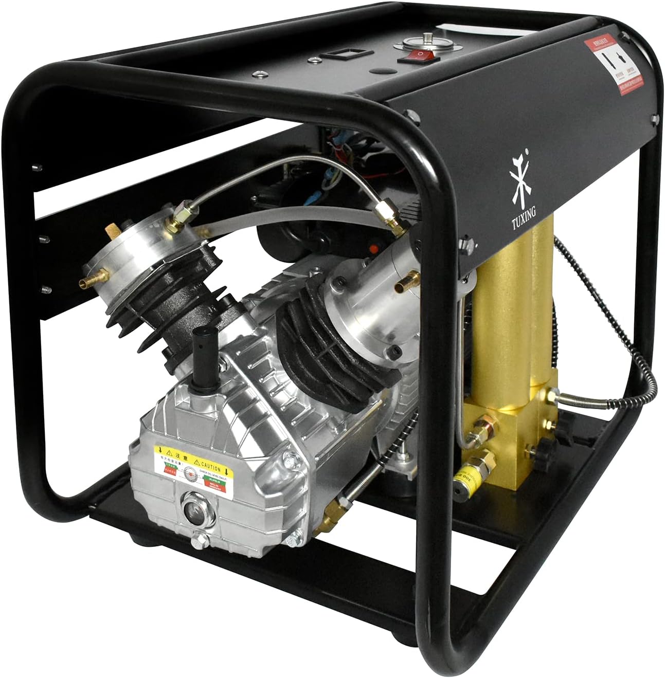 Amazon.com: TUXING PCP Air Compressor Double Cylinder,4500Psi High ...