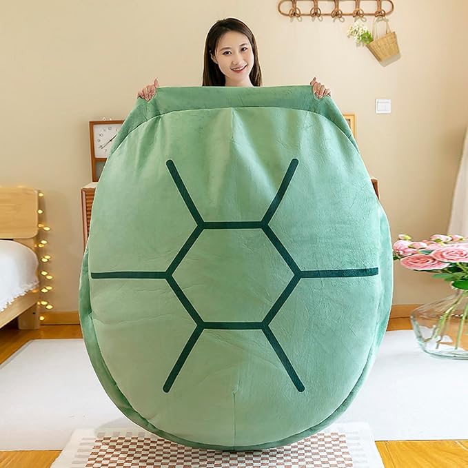 Wearable Giant Turtle Shell Pillow - Removable Plush Cushion, Oversized ...