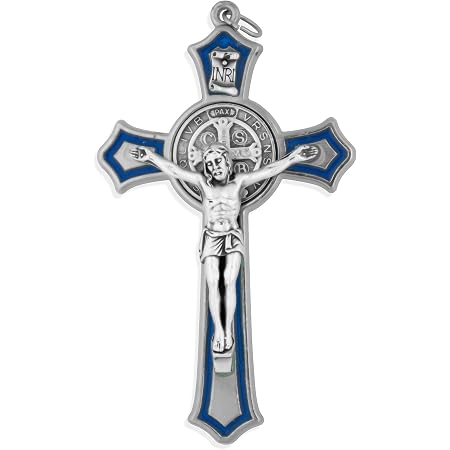 Amazon.com: Saint Benedict Crucifix - All Metal with Inlaid Enamel and ...