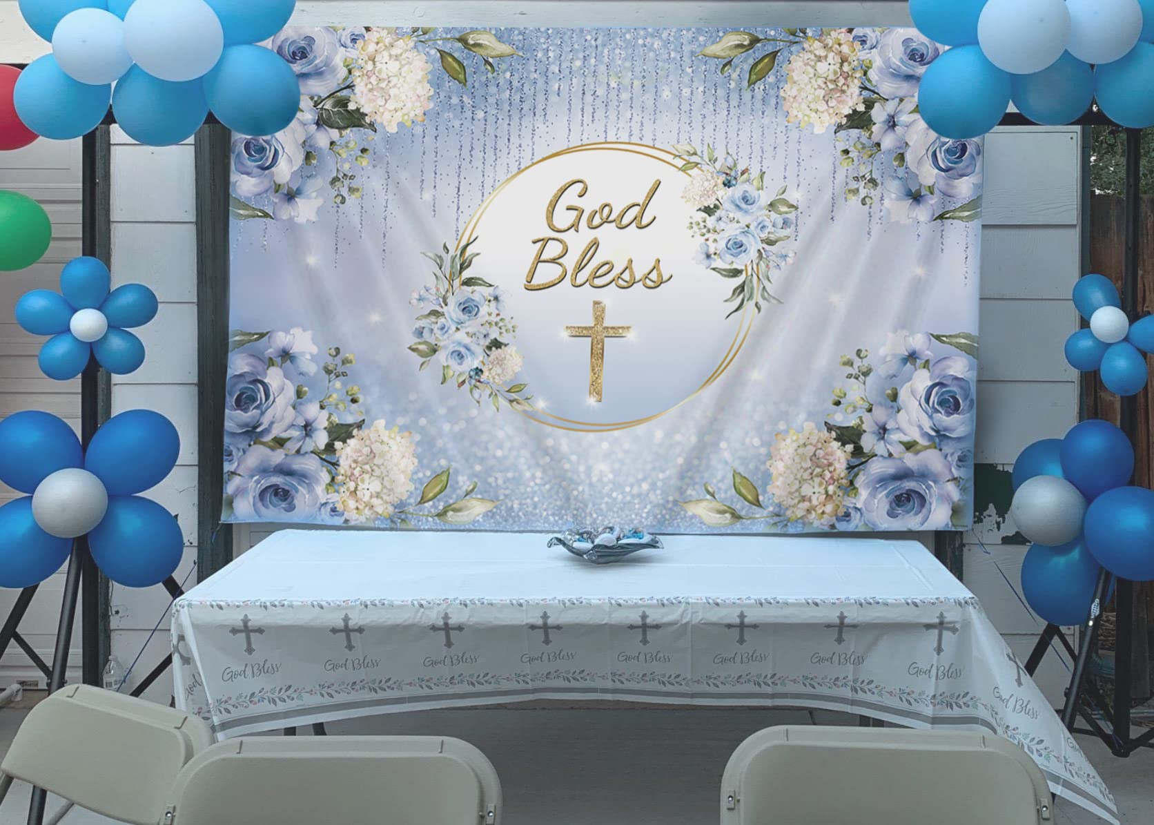 Baby Boy Baptism Background SUNOLIFE Baptism Baby Backdrop Banner Mi