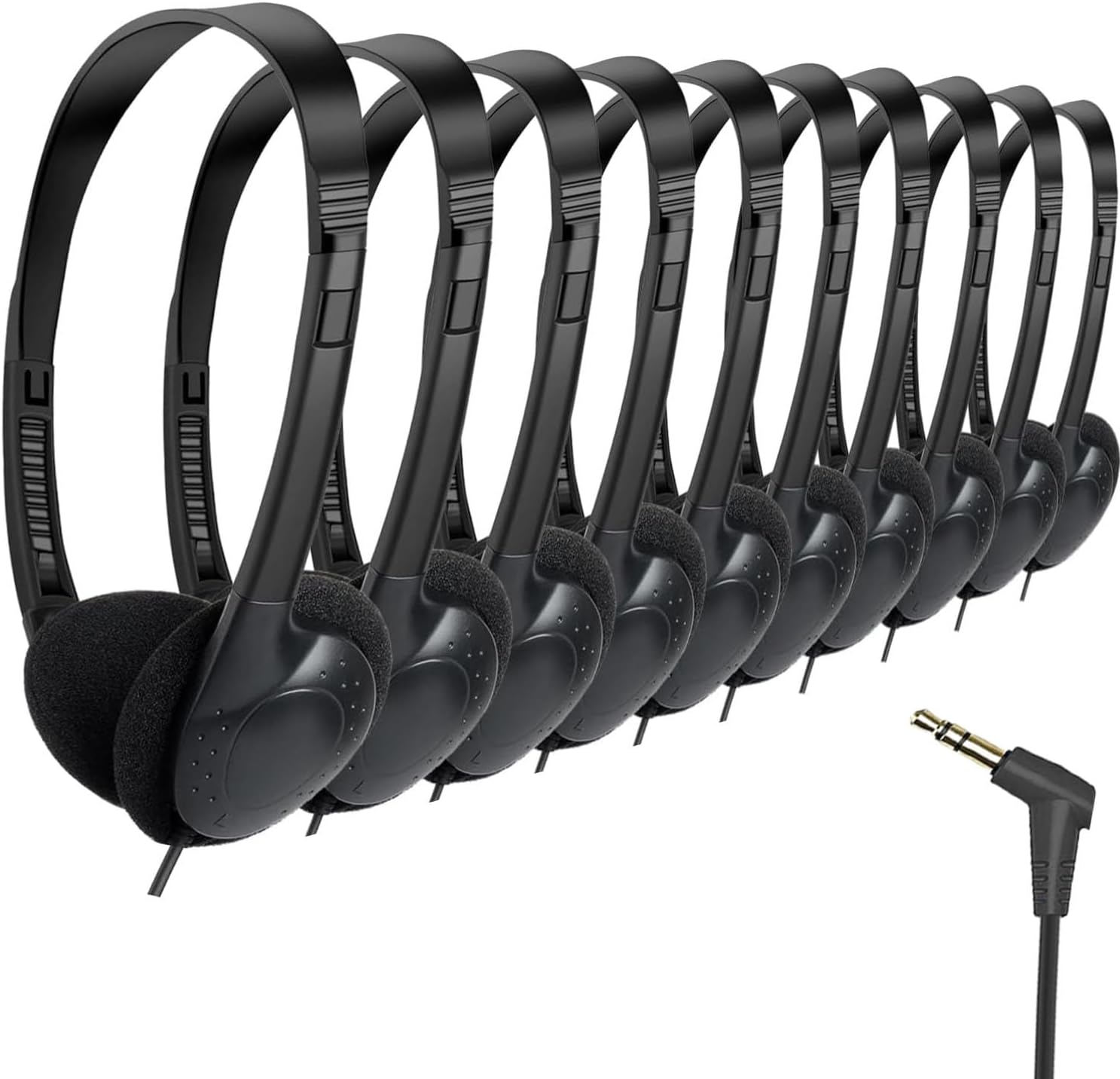 Amazon.com: Bulk Earbud Headphones 50 Pack for School Classroom Kids ...