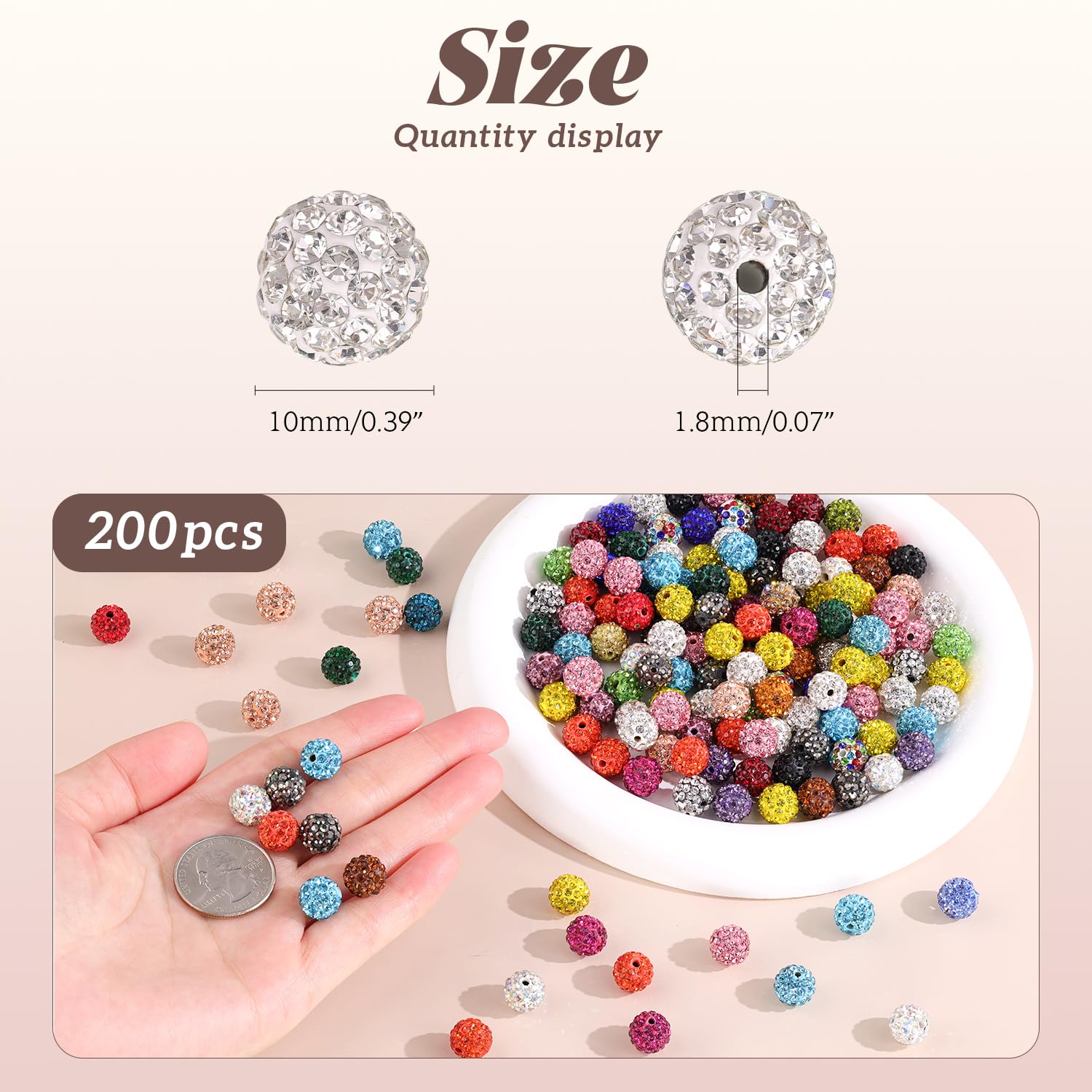 Snapklik.com : 200pcs 10mm Rhinestone Beads For Jewelry Making, Yellow ...