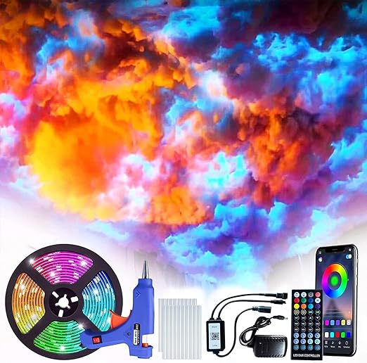 Cloud Light Multicolor Lightning Changing, 3D Thundercloud LED Light ...