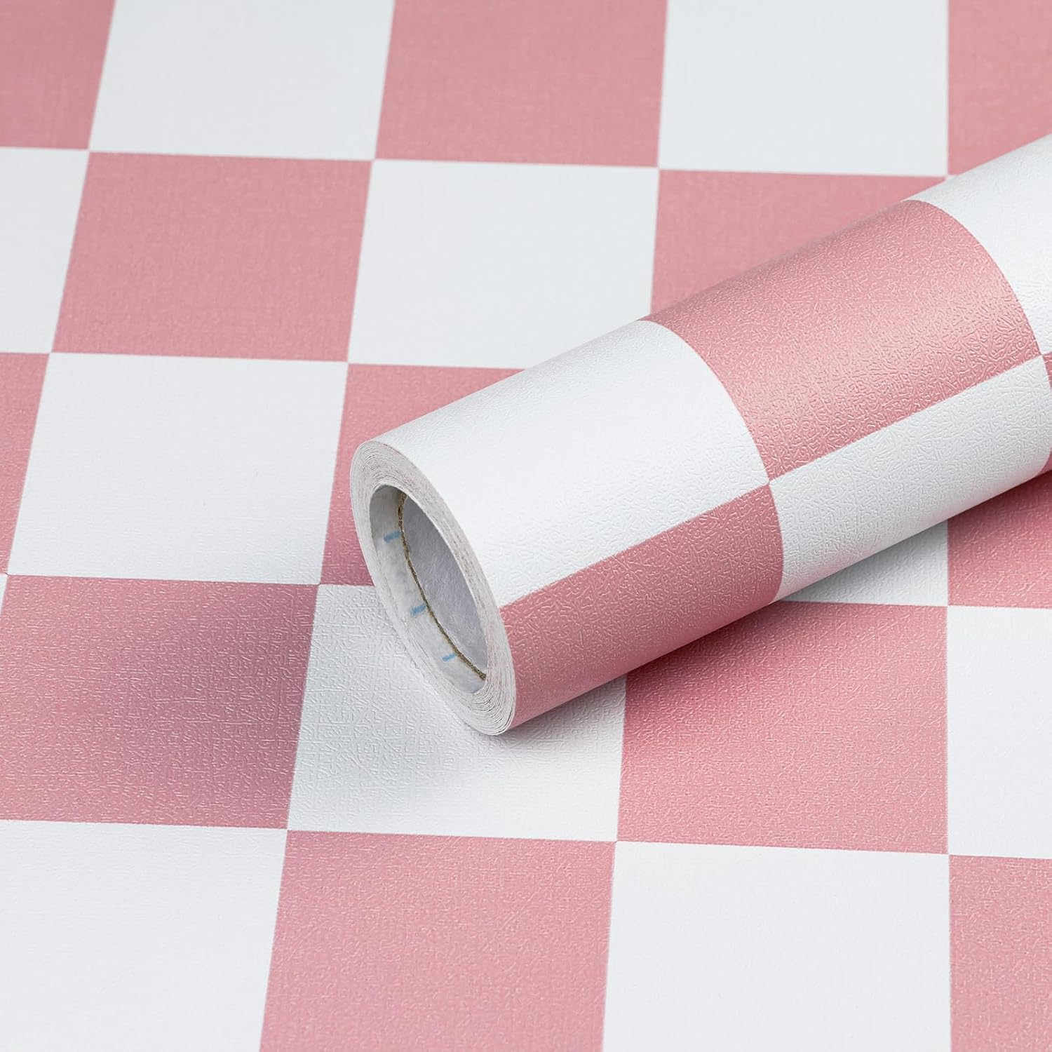 CAX Checkerboard Peel and Stick Wallpaper Pink and White Contact Paper ...