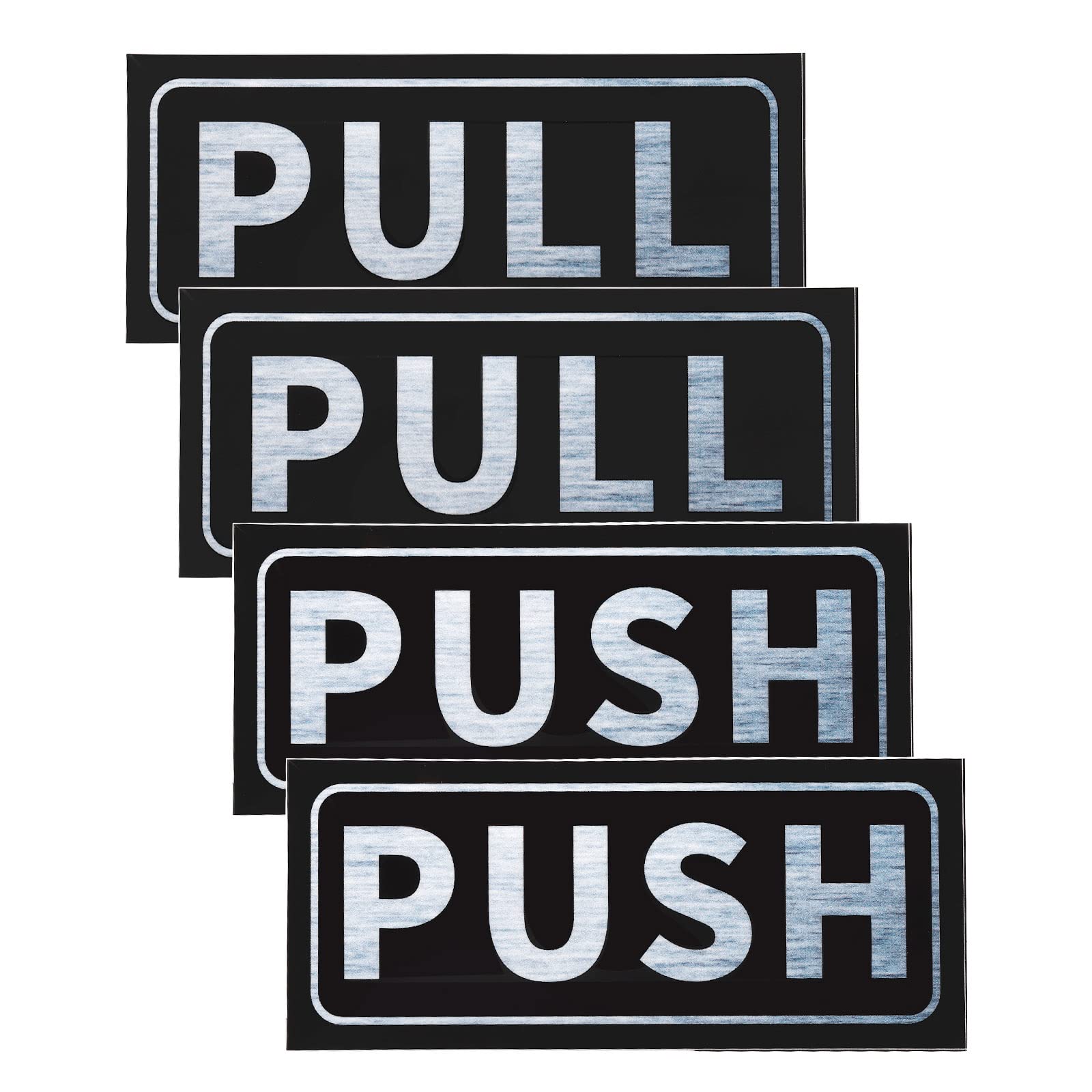 Amazon.com : PATIKIL Push Pull Door Sign, 2 Set 2"x5" PVC Self-Adhesive ...