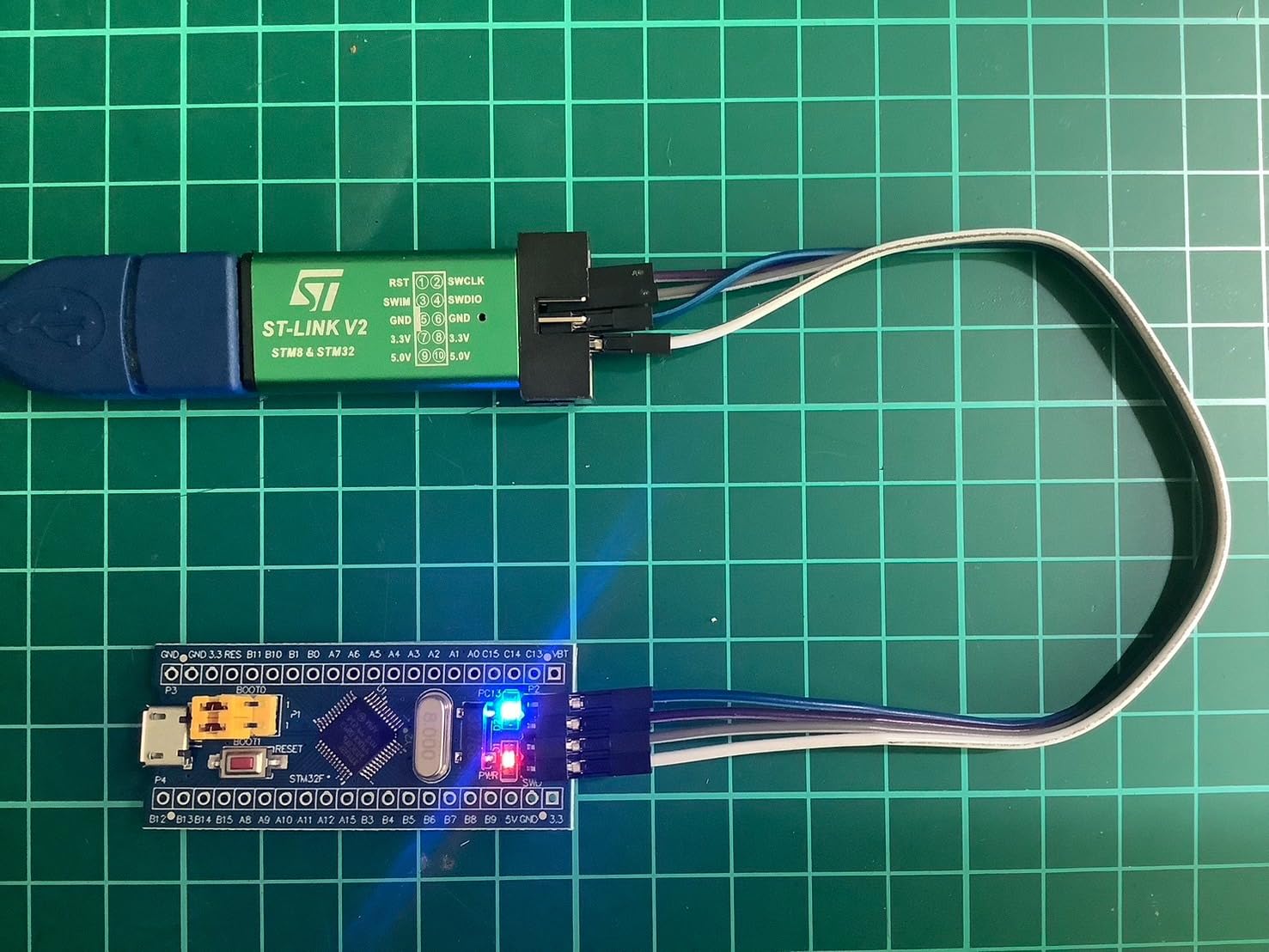 Amazon.co.jp: 1Set ST-Link V2 Programming Unit Emulator Downloader STM32F103C8T6 STM32 SWD ...