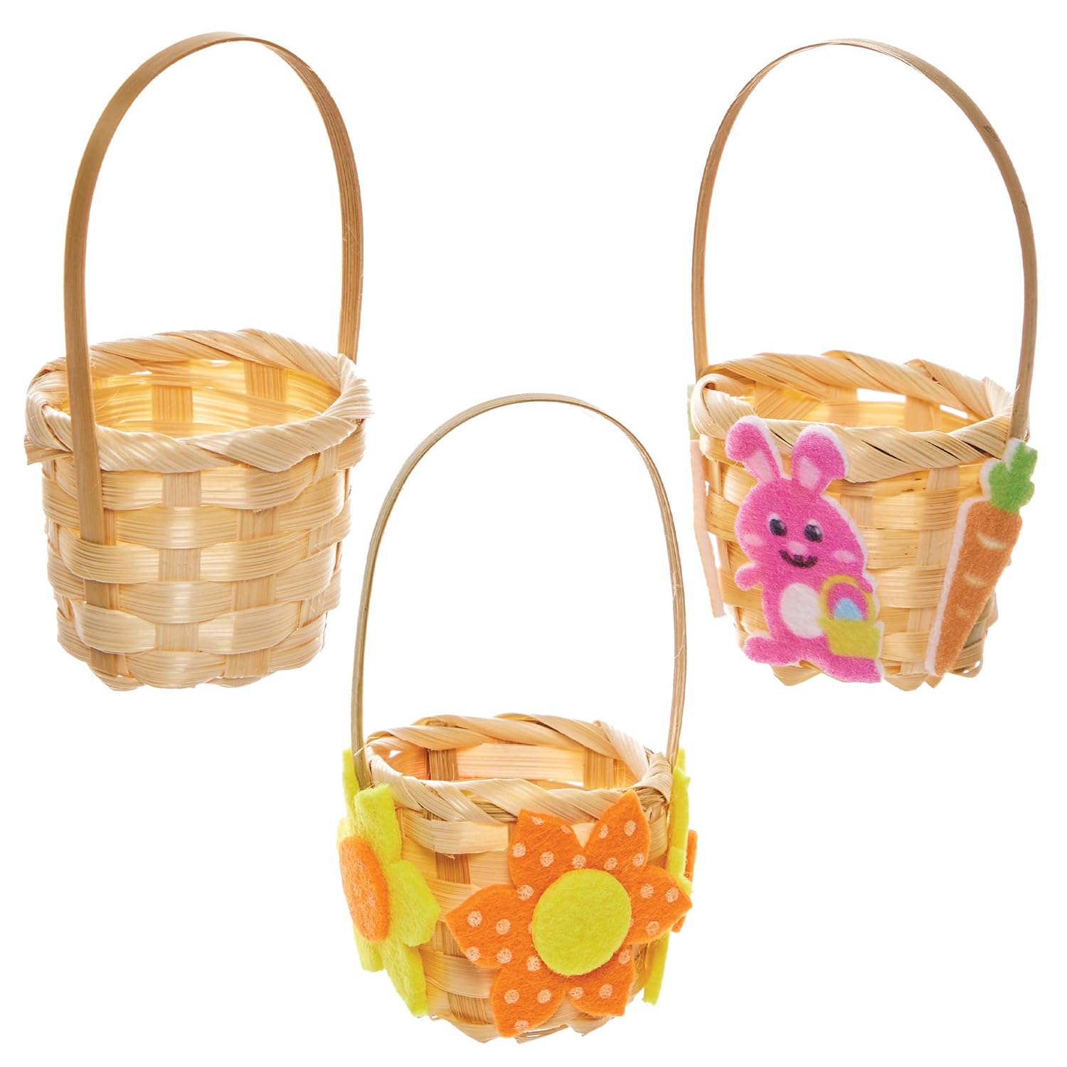 Baker Ross FX966 Mini Woven Baskets - Pack of 6, Easter Embellishments ...