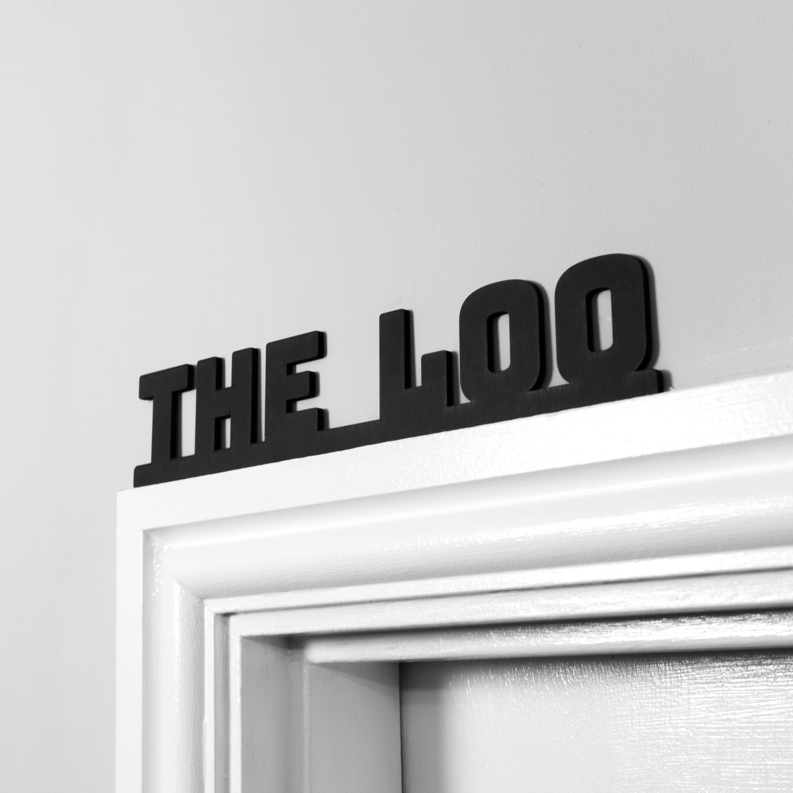 NOIR.DESIGN The Loo Sign Decorative Matt Black Toilet Door Sign Word 29 ...