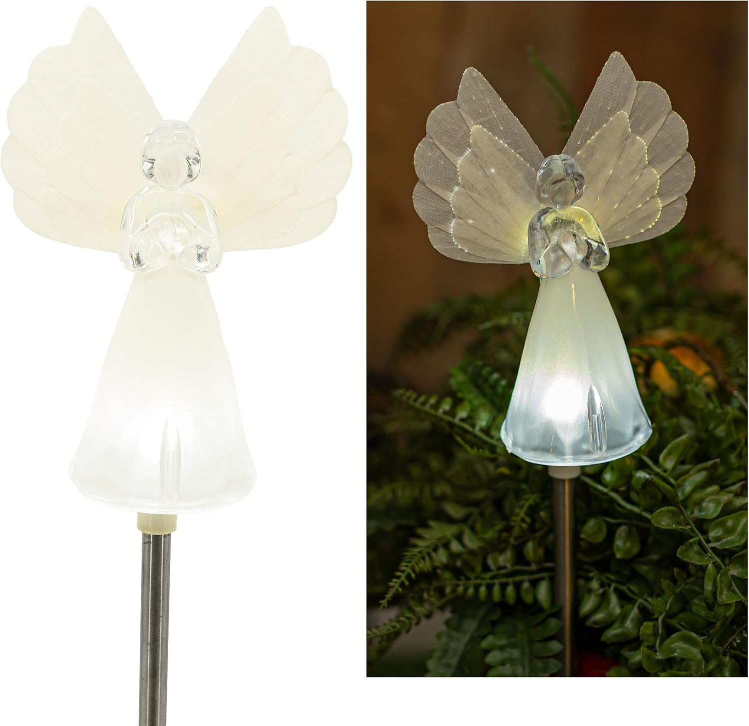 Crosslight - Solar LED Angel Garden Stake Lights | Outdoor Waterproof ...