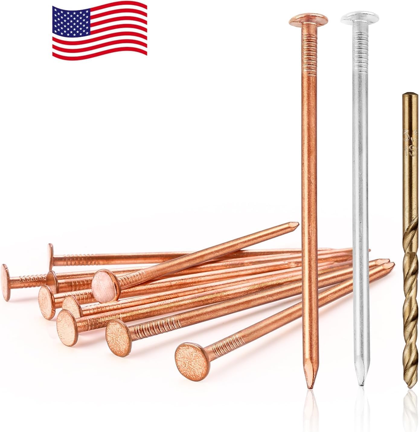 Amazon.com: 12 Pcs 4.5 Inch Copper Nails for Killing Trees - Stump ...