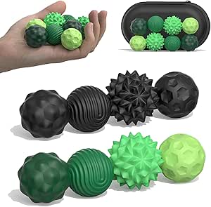 Magnetic Balls Fidget Toy Adults&Teens, 8pcs Sensory Attraction Stress Balls with Silicone Shell ...