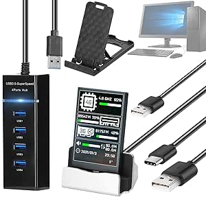 Amazon.com: Type C Secondary Screen | Portable 3.5 in Computer Monitor ...