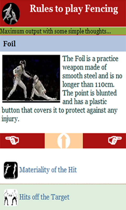 Rules to play Fencing - App on Amazon Appstore