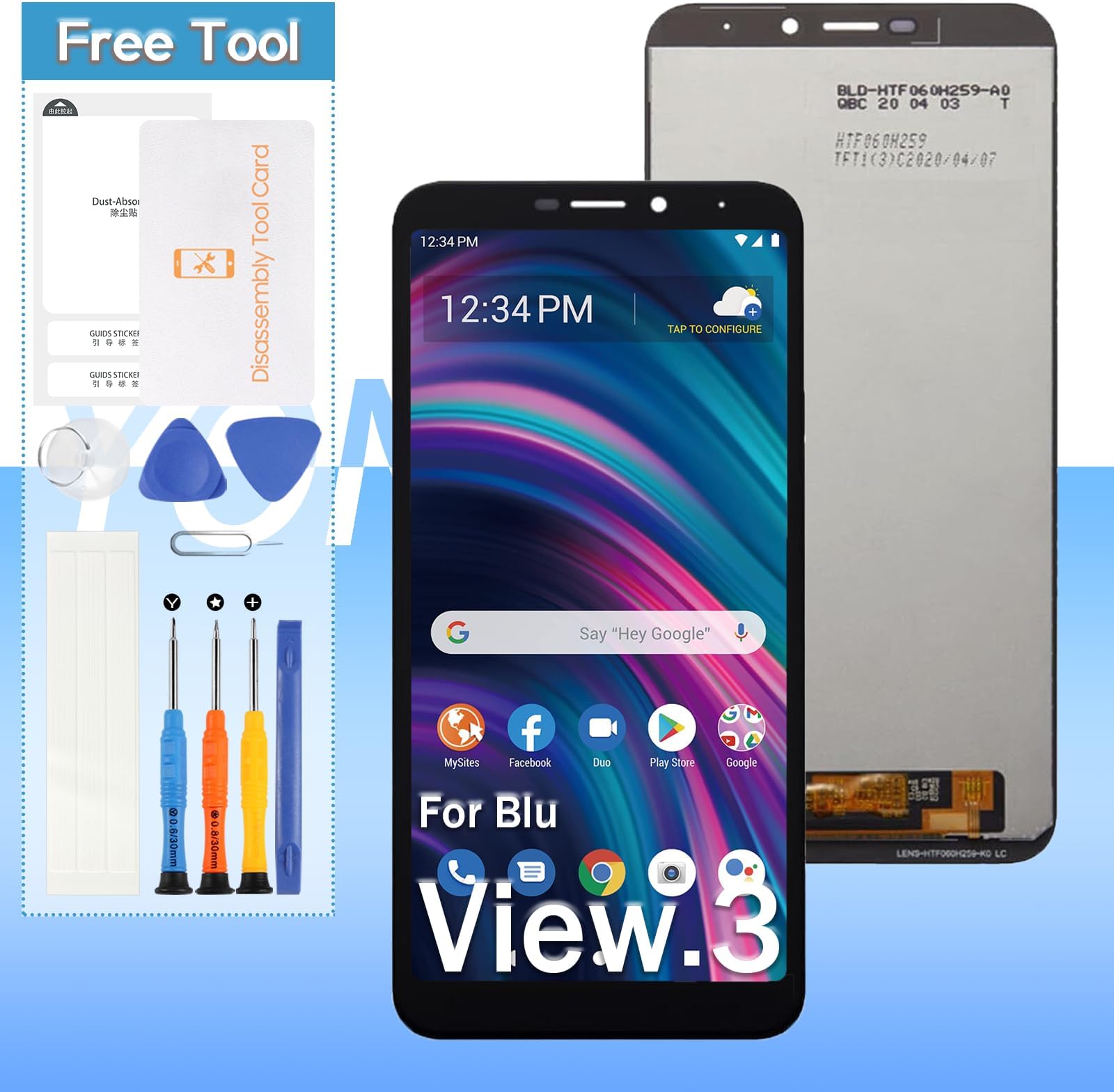 Amazon.com: JENCYFU for BLU View Speed 5G B1550VL Screen Replacement ...