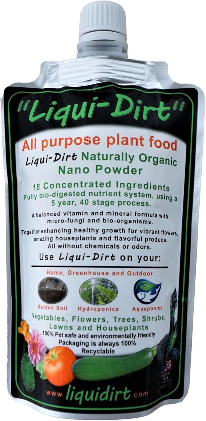 Liqui-Dirt Nano Powder All-Purpose Organic Complete Plant Food for ...