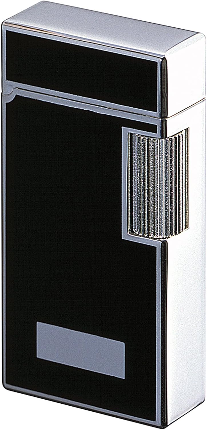 Amazon.com: Sarome Flint Lighter SD1-37 Silver 2-Side Black Lacquer ...